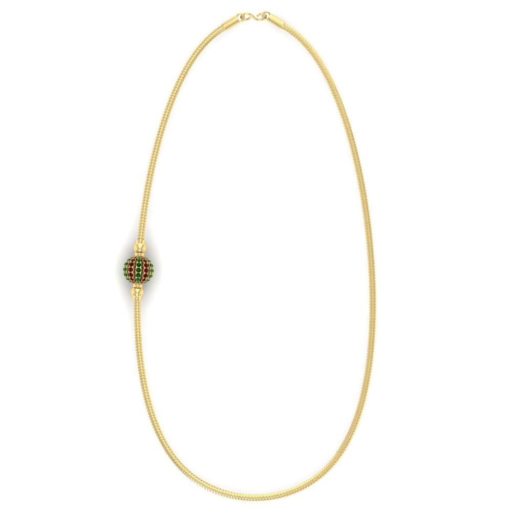 Diamond and Gold Mugappu Chain – Mangalsutraonline