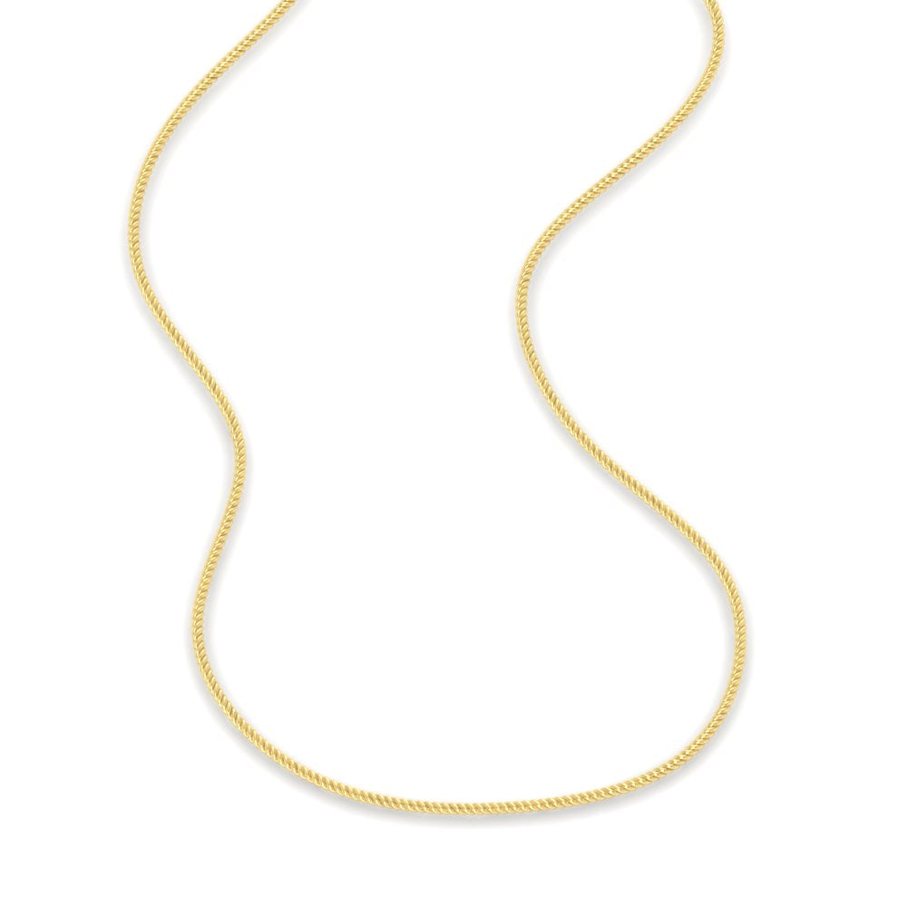 14K Yellow Gold 2.4mm Lite Round Wheat Chain for Men and Women ...