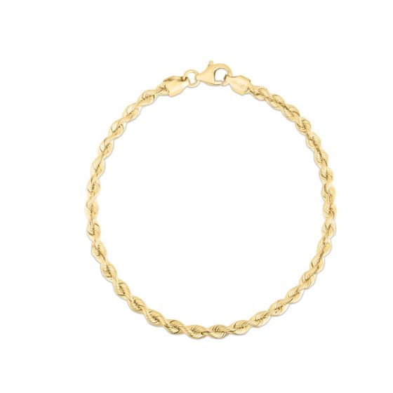 14K Yellow Gold 3mm Silk Rope Chain for Men and Women – Mangalsutraonline